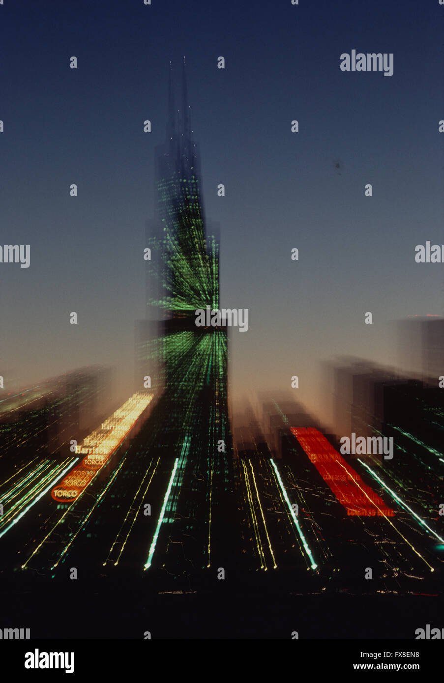 Chicago skyline from west side hi-res stock photography and images - Alamy