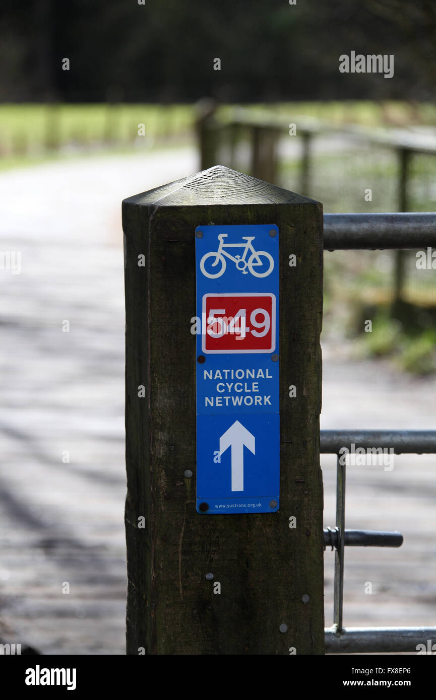 National Cycle Network Sign 549 at the Manifold Valley in the ...