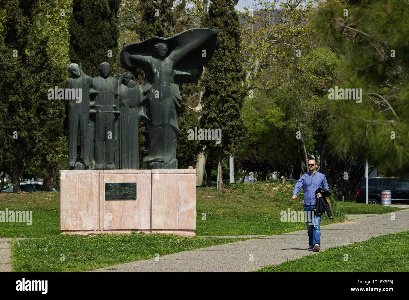 Wide view of the National (Greek) Resistance memorial in Thessaloniki's ...