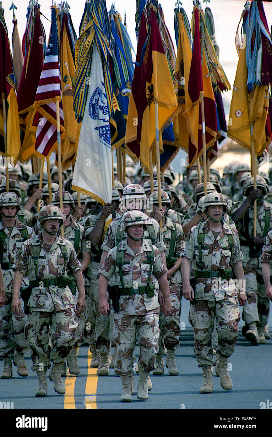 Washington, DC., USA, 8th June, 1991 Desert Storm victory parade ...