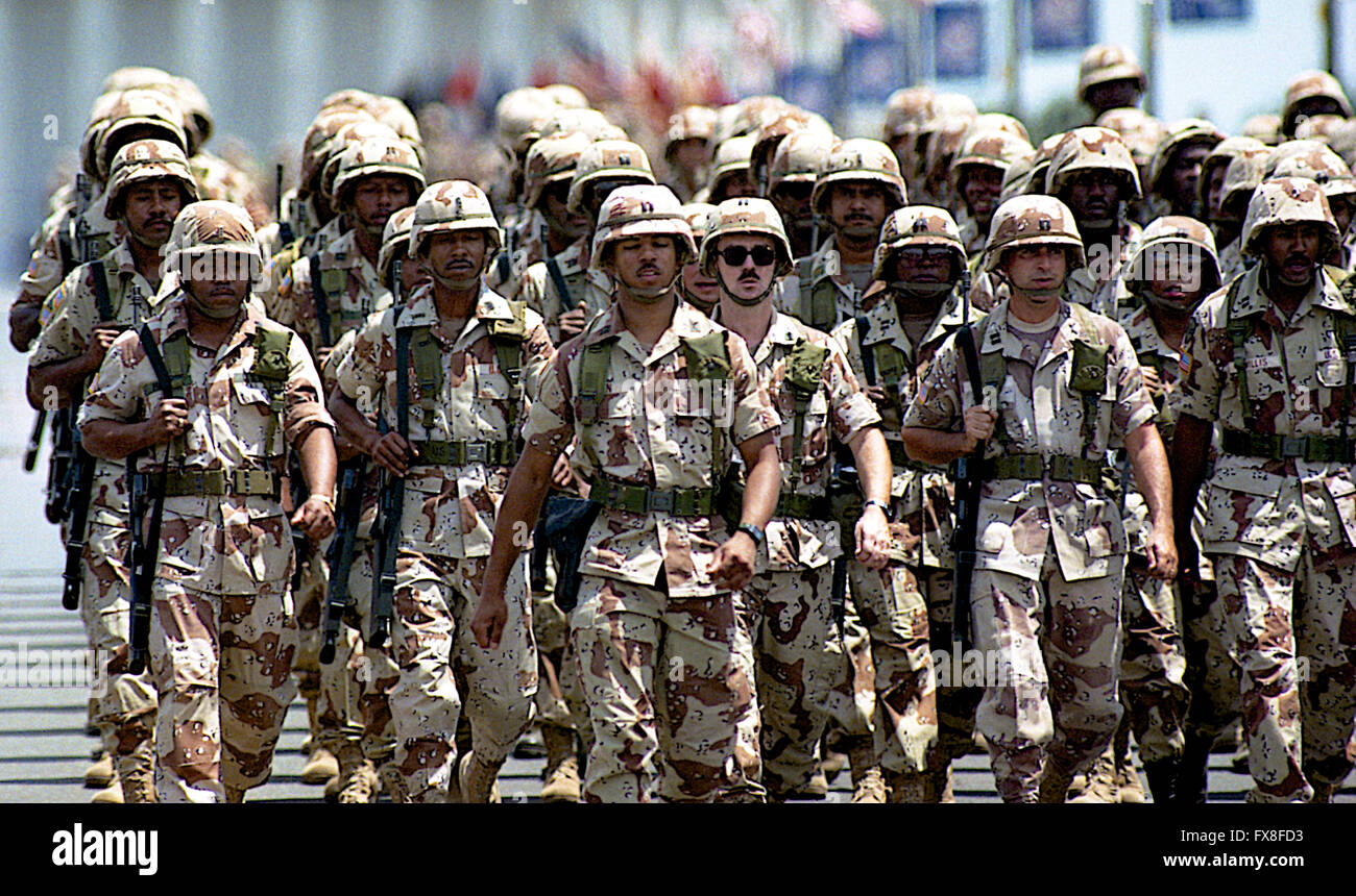 Washington, DC., USA, 8th June, 1991 Desert Storm victory parade ...