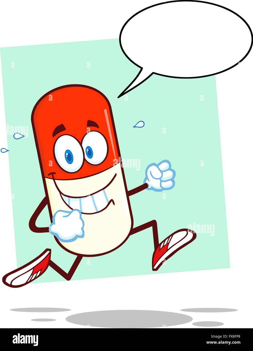 Happy pill capsule cartoon character hi-res stock photography and ...