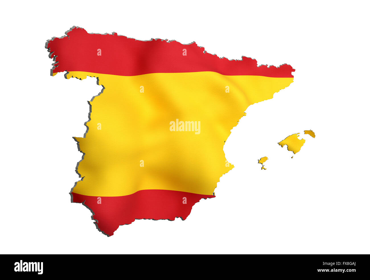 3d rendering of Spain map and flag on background Stock Photo - Alamy