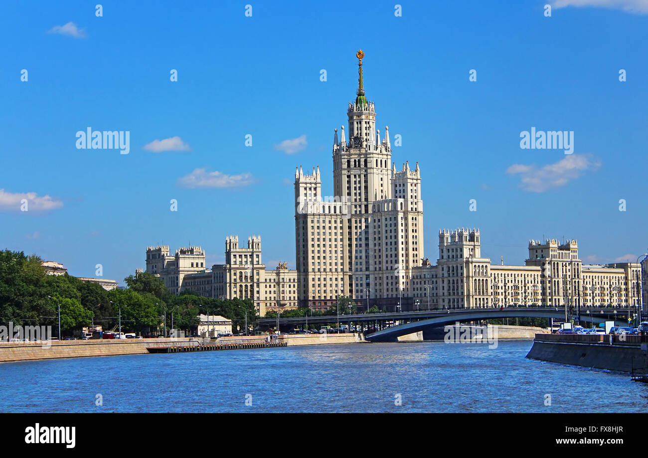 Stalin's Empire style building in Moscow, Russia Stock Photo - Alamy