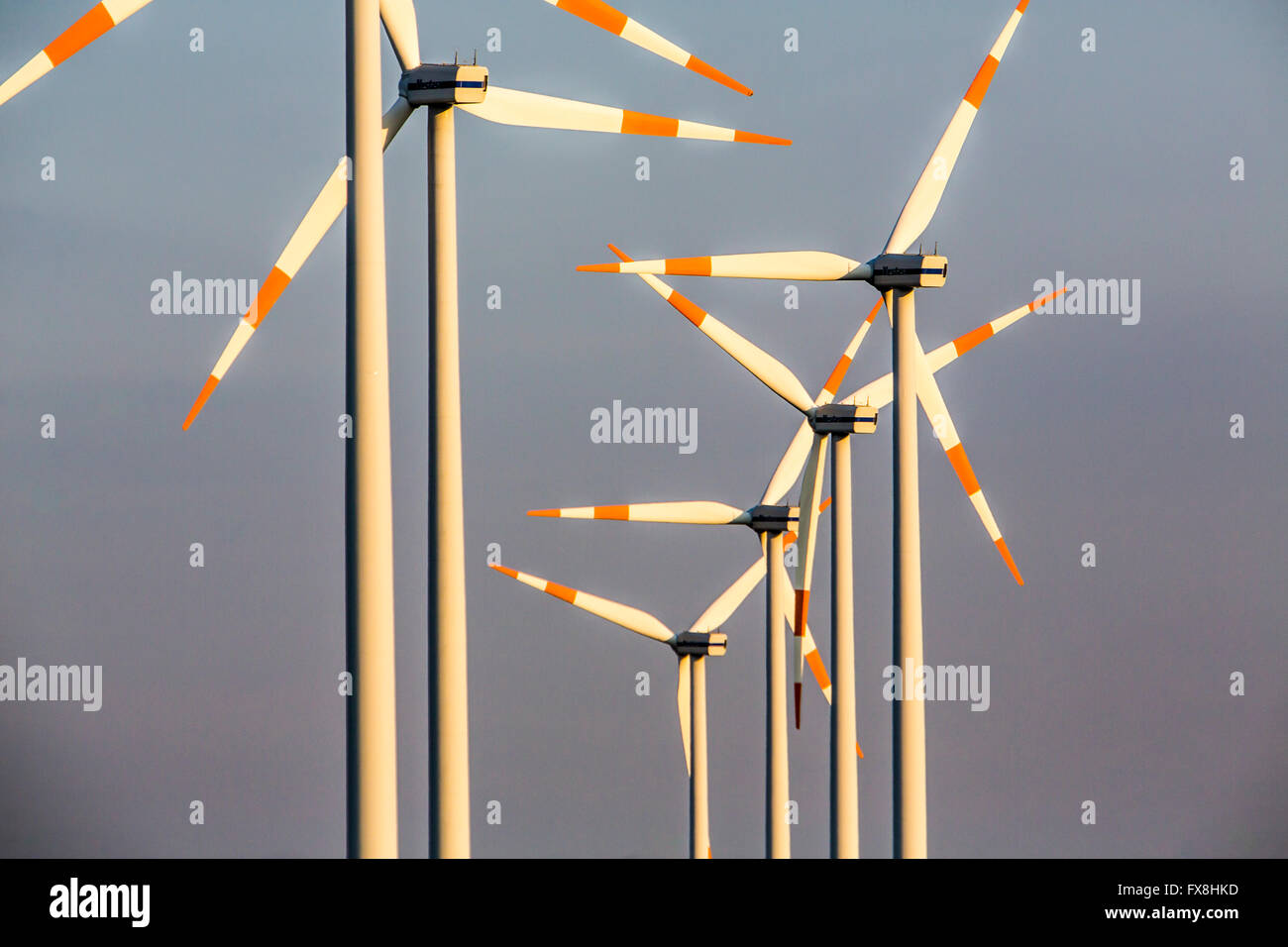 Wind energy, Wind power park in Jackerath, Germany, wind turbines ...
