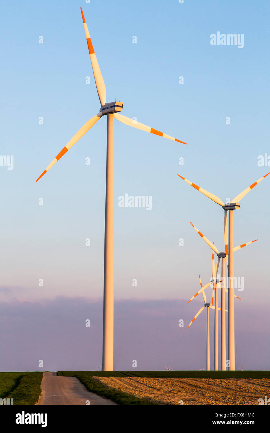 Wind energy, Wind power park in Jackerath, Germany, wind turbines ...