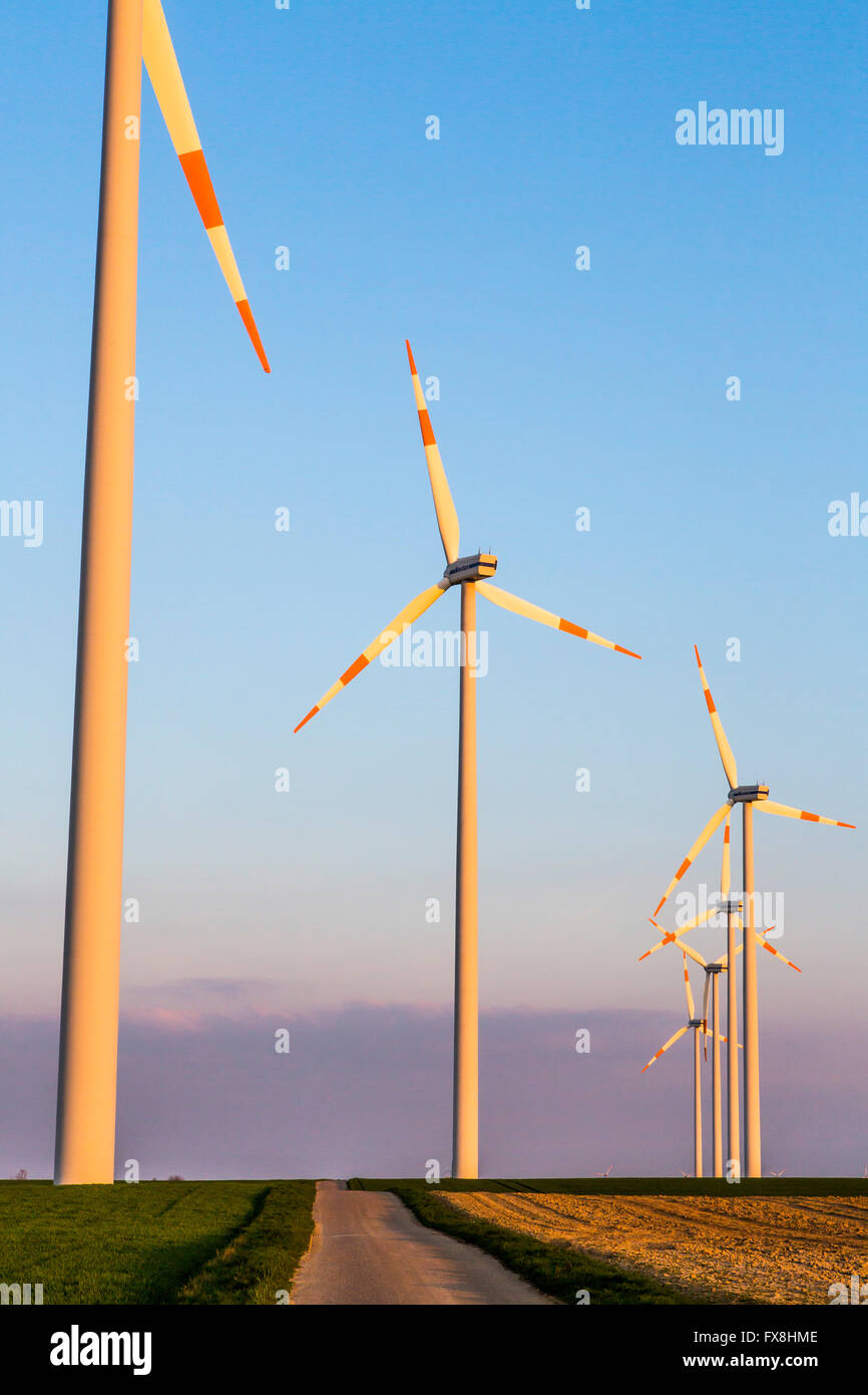 Wind energy, Wind power park in Jackerath, Germany, wind turbines ...