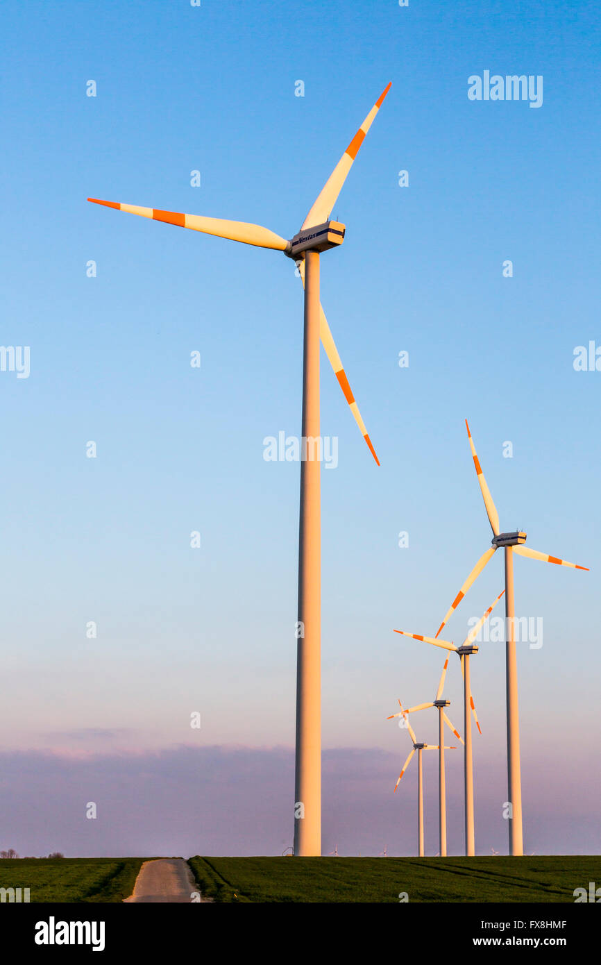 Wind energy, Wind power park in Jackerath, Germany, wind turbines ...