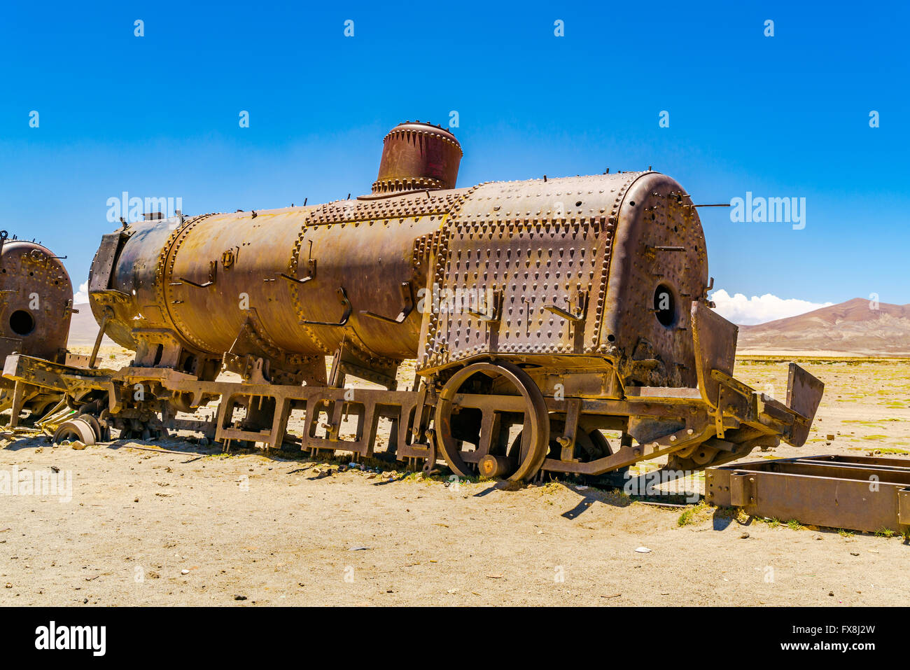 Rusty Old Train at Uyuni desert in Bolivia Stock Photo - Alamy