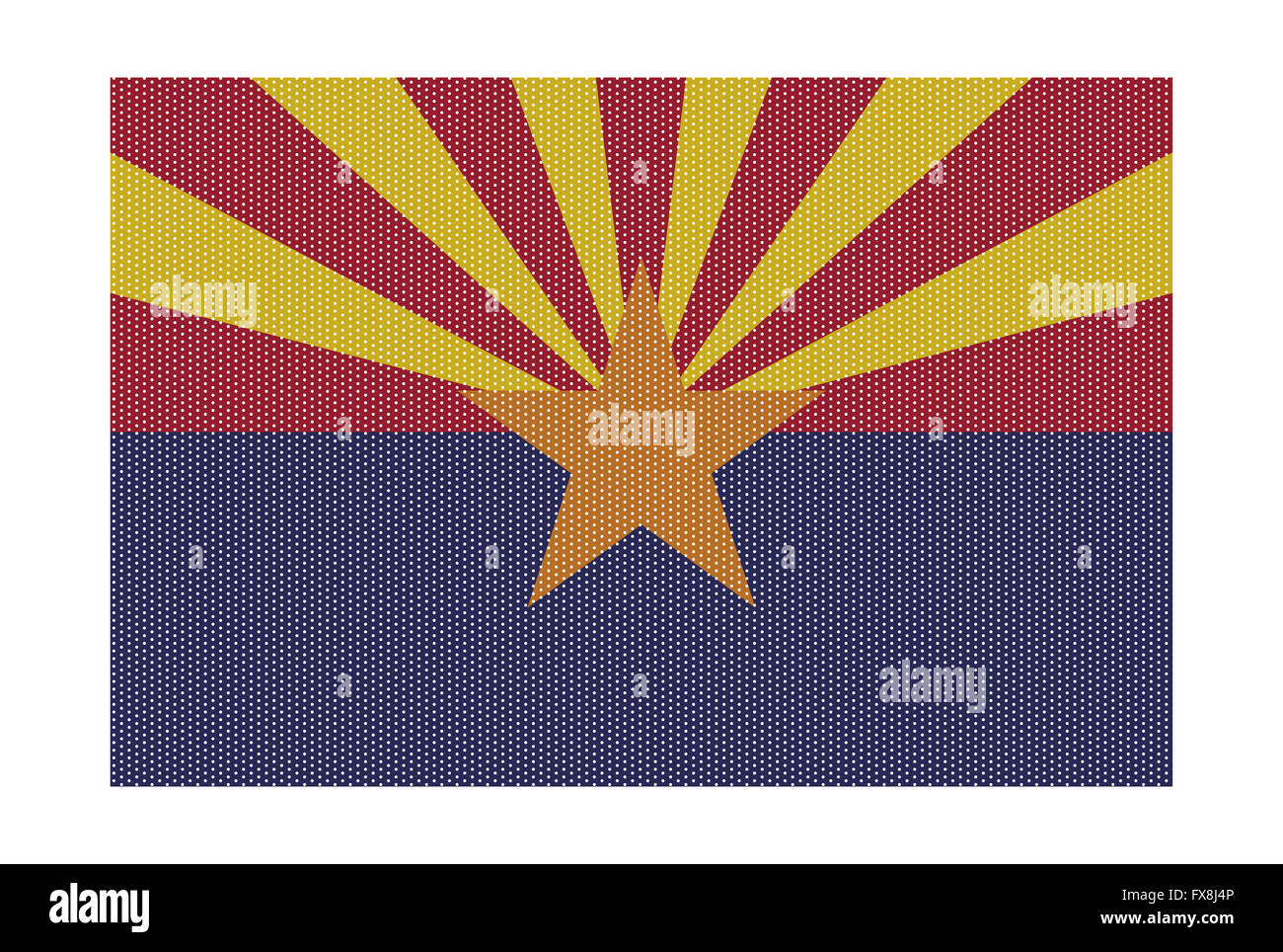 A retro looking Arizona flag isolated on a white background Stock Photo ...