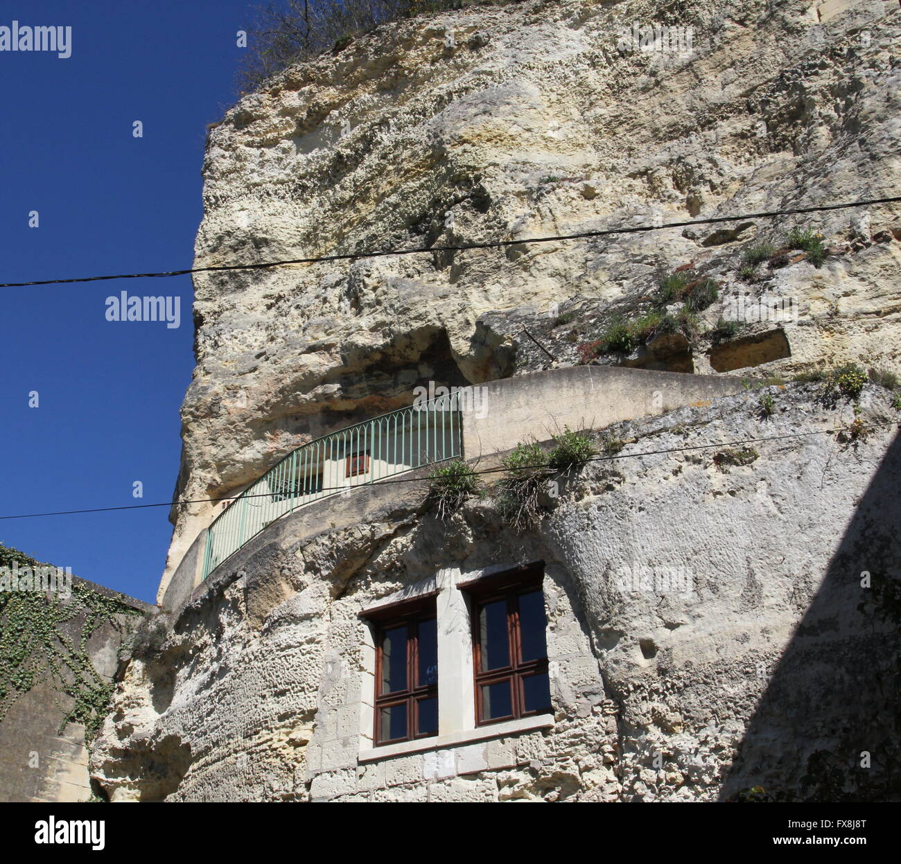Troglodyte homes Rochecorbon France April 2016 Stock Photo - Alamy