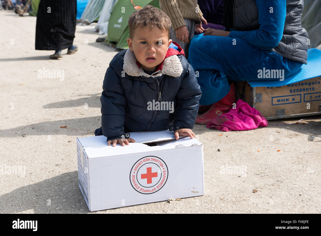 Immigrant children red cross hi-res stock photography and images - Alamy