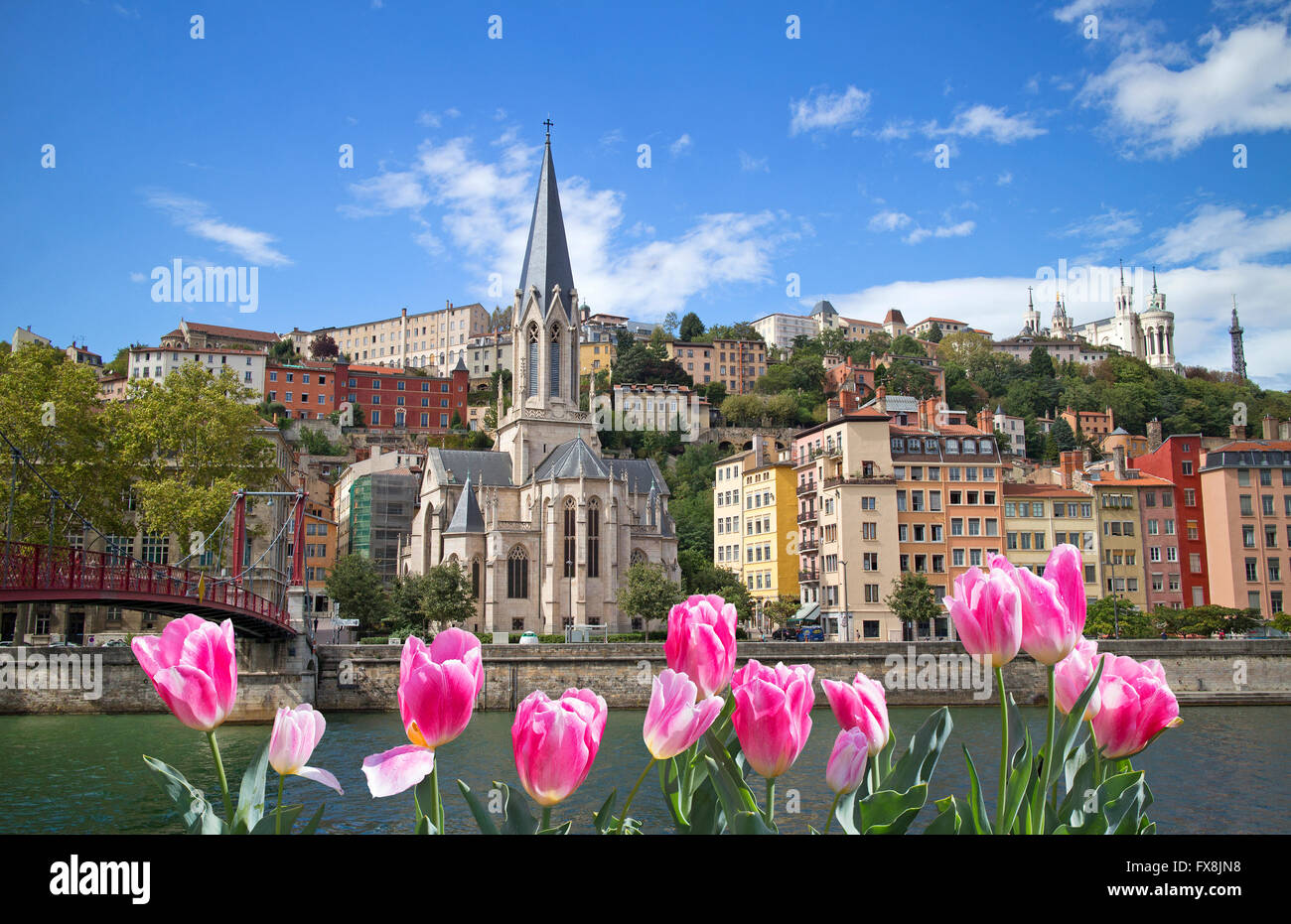 Spring in old Lyon Stock Photo - Alamy