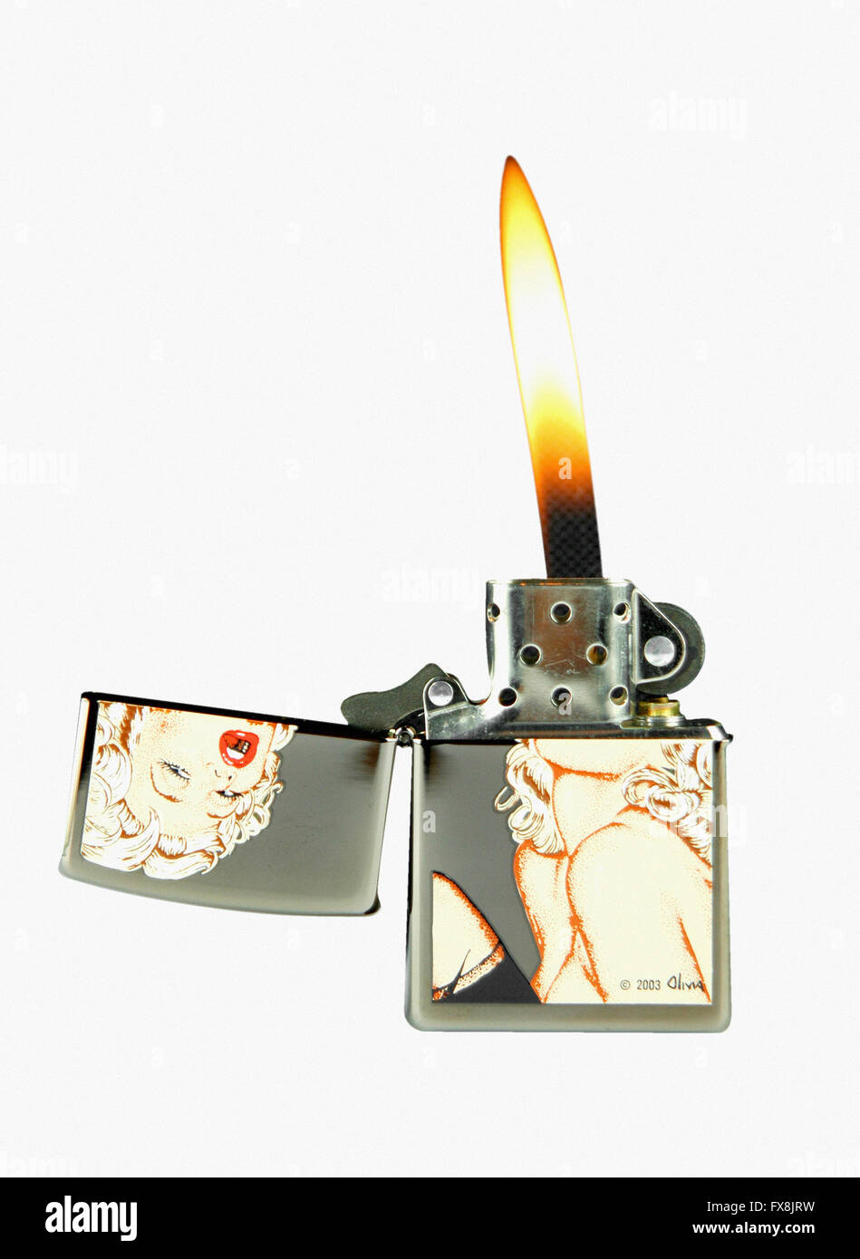 Lit Zippo