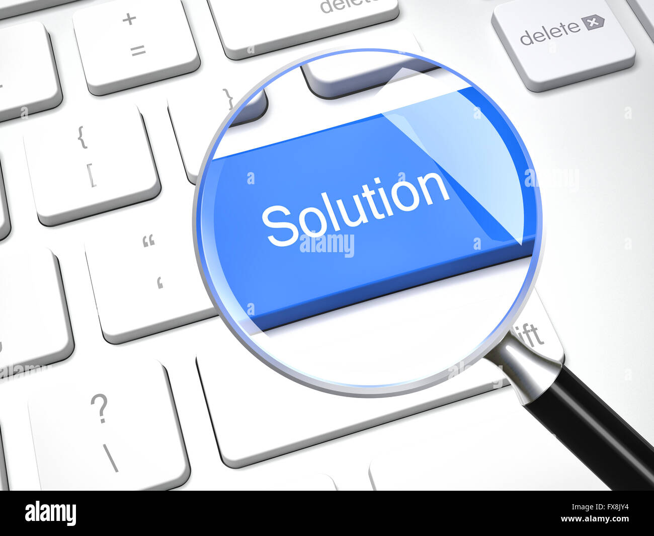Solution Magnifier High Resolution Stock Photography and Images - Alamy