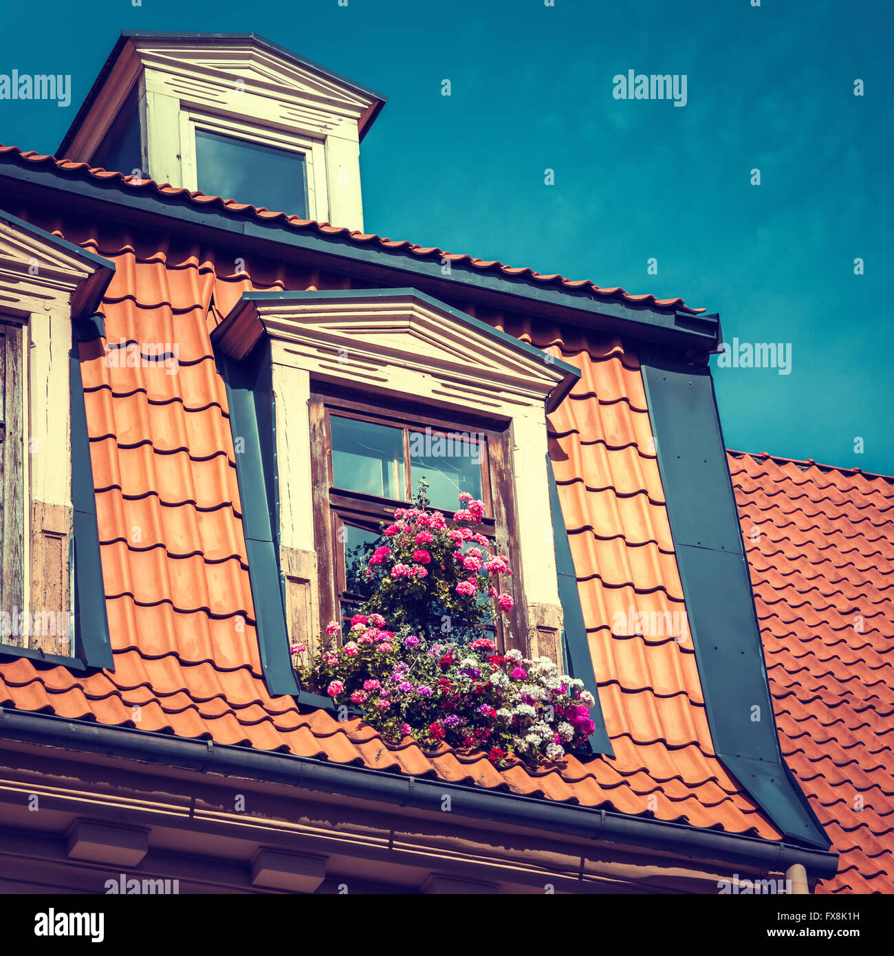 House window roof hi-res stock photography and images - Alamy