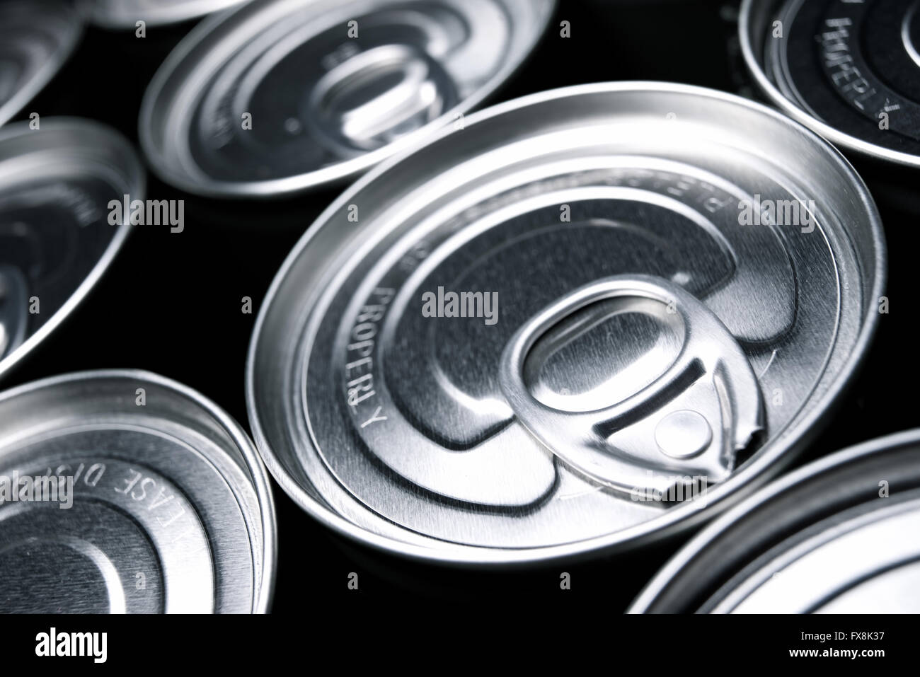 Closeup of a group of aluminium cans Stock Photo - Alamy
