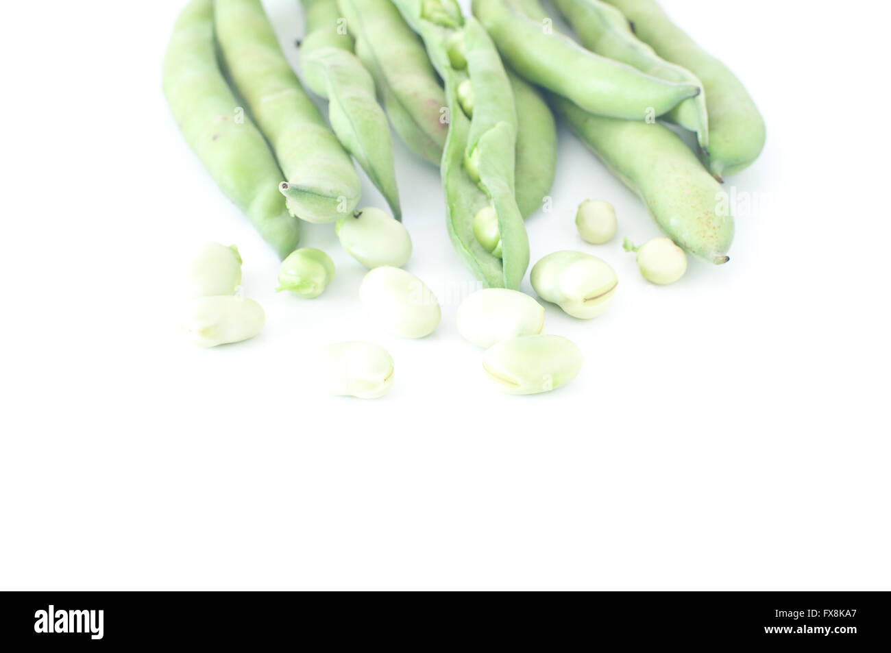 fresh broad beans ready to be cooked Stock Photo - Alamy