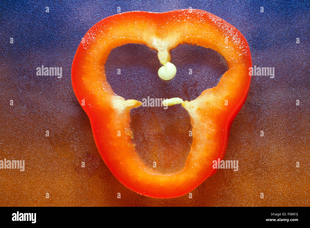 Red bell pepper slice Stock Photo - Alamy
