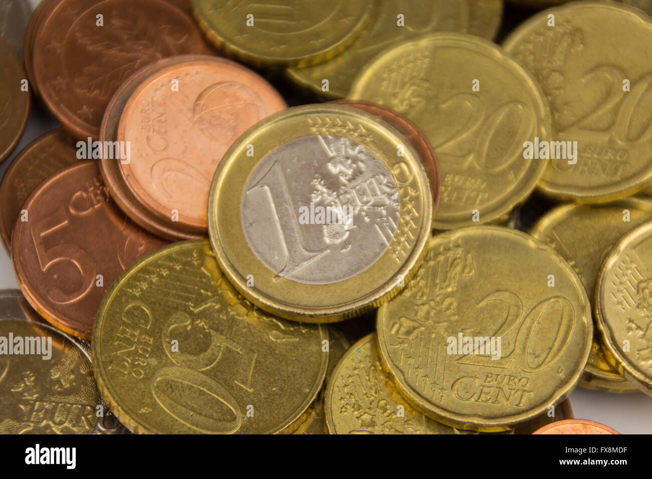 Many euro coin european hi-res stock photography and images - Alamy