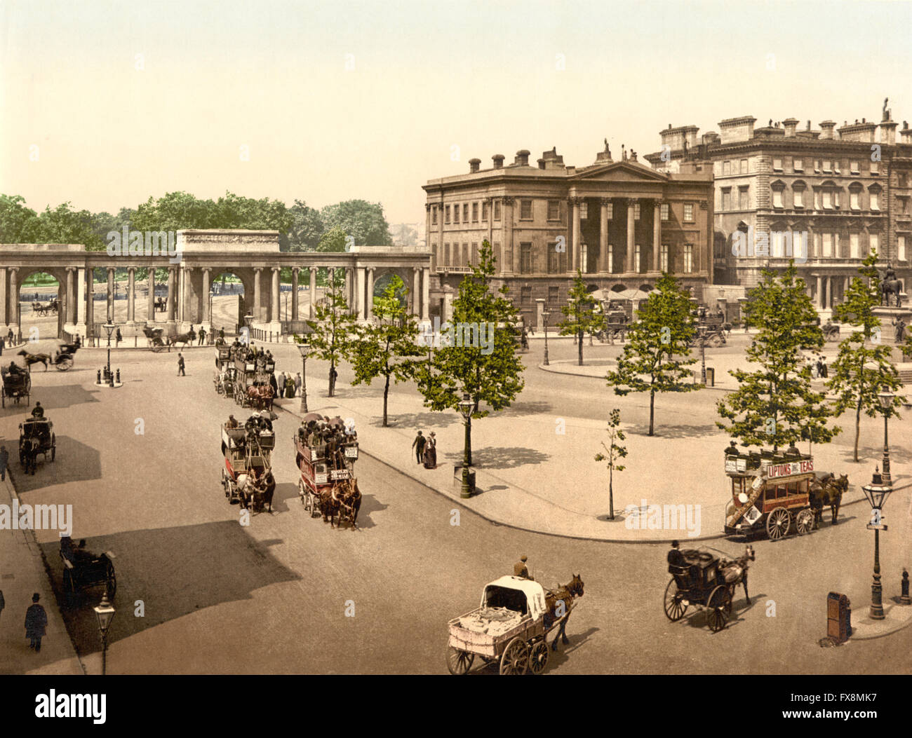 Hyde Park Corner, London, England, UK, Photochrome Print, circa 1900 ...