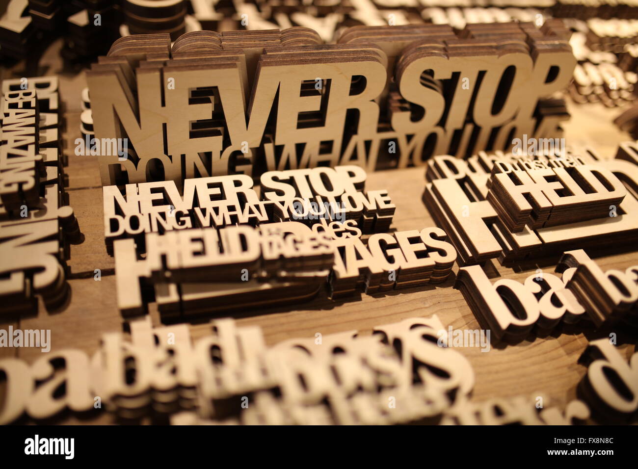 Words carved into wood hi-res stock photography and images - Alamy