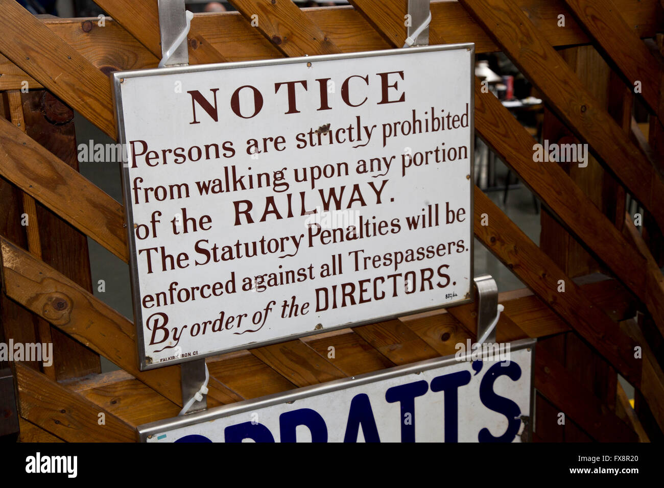 Safety sign at The National Railway Museum, York Stock Photo - Alamy