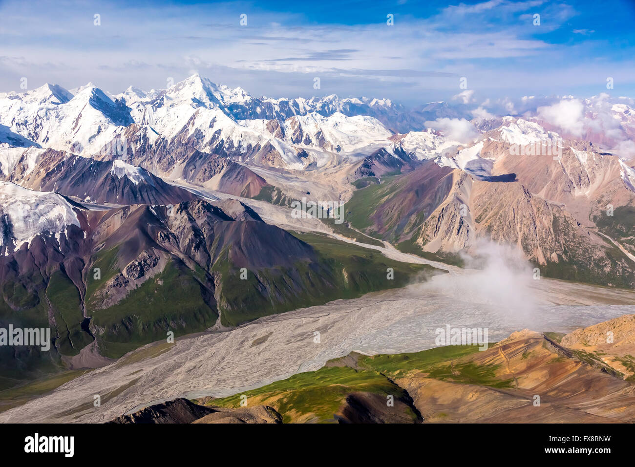 Aerial View of Central Asia Landscape Stock Photo - Alamy