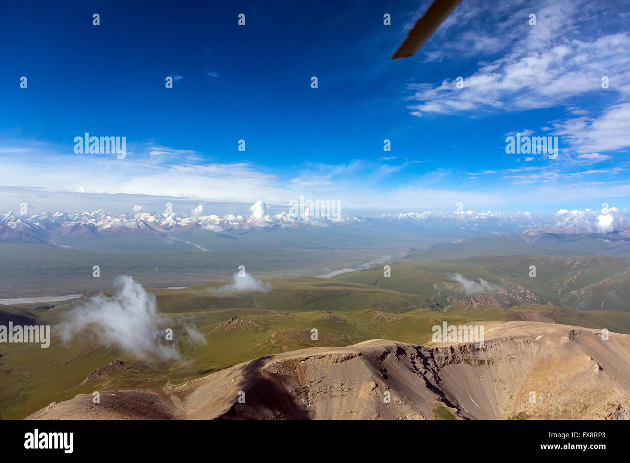 Central Asia Landscape Areal View from Helicopter Stock Photo - Alamy