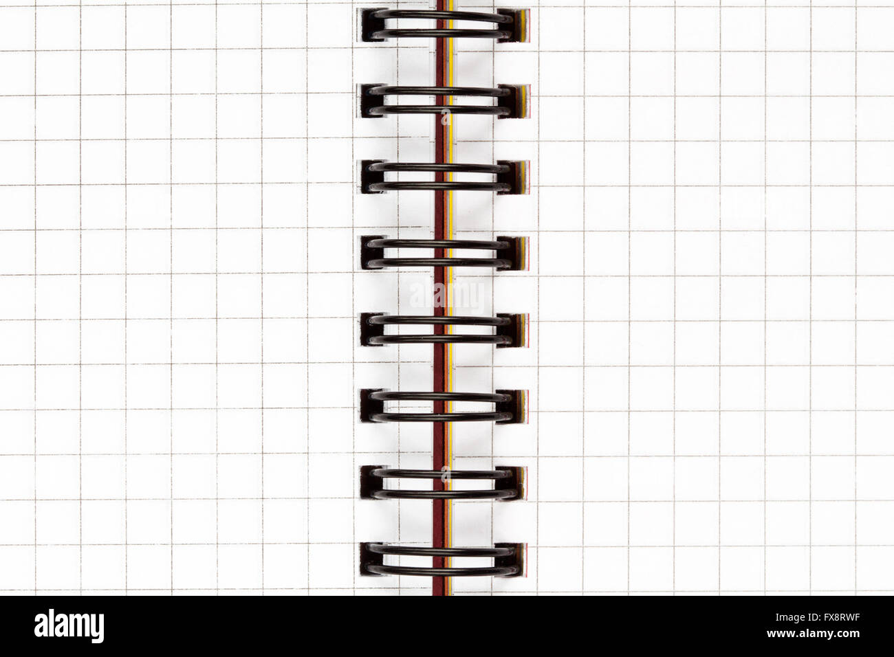 Close up of a spiral notebook with graph paper Stock Photo - Alamy