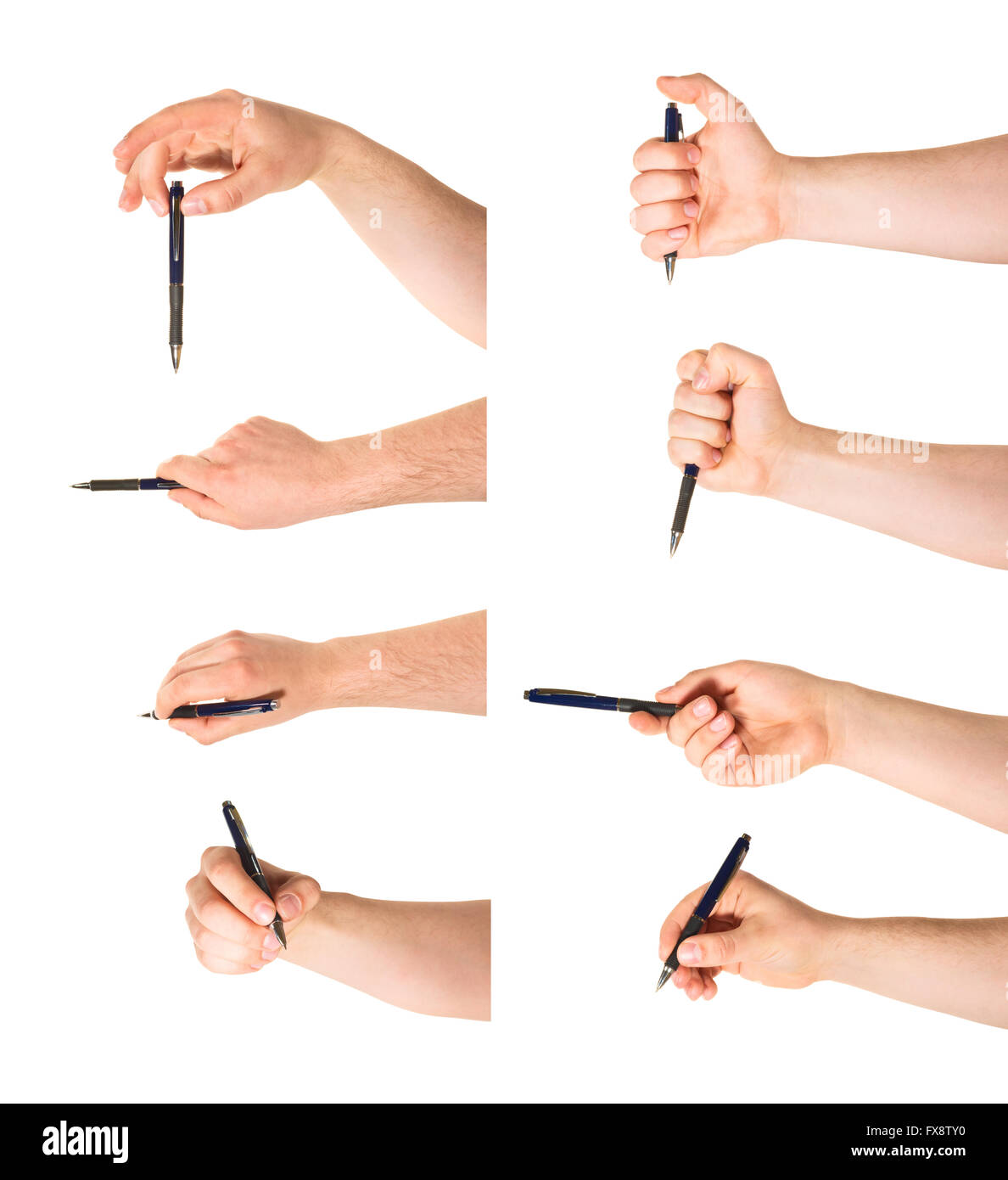 Hand holding a pen isolated Stock Photo - Alamy