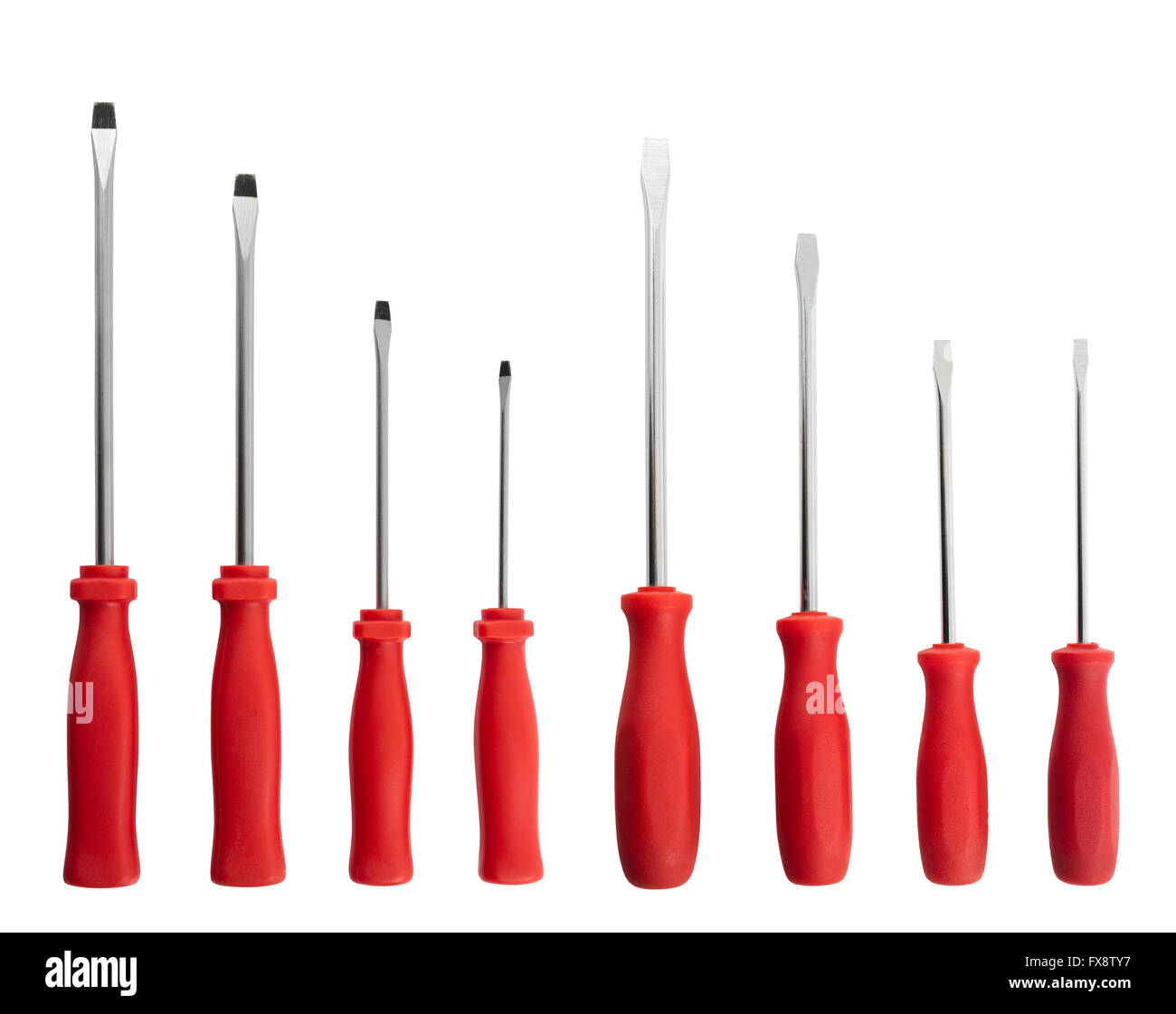 Eight screwdriver set isolated Stock Photo - Alamy