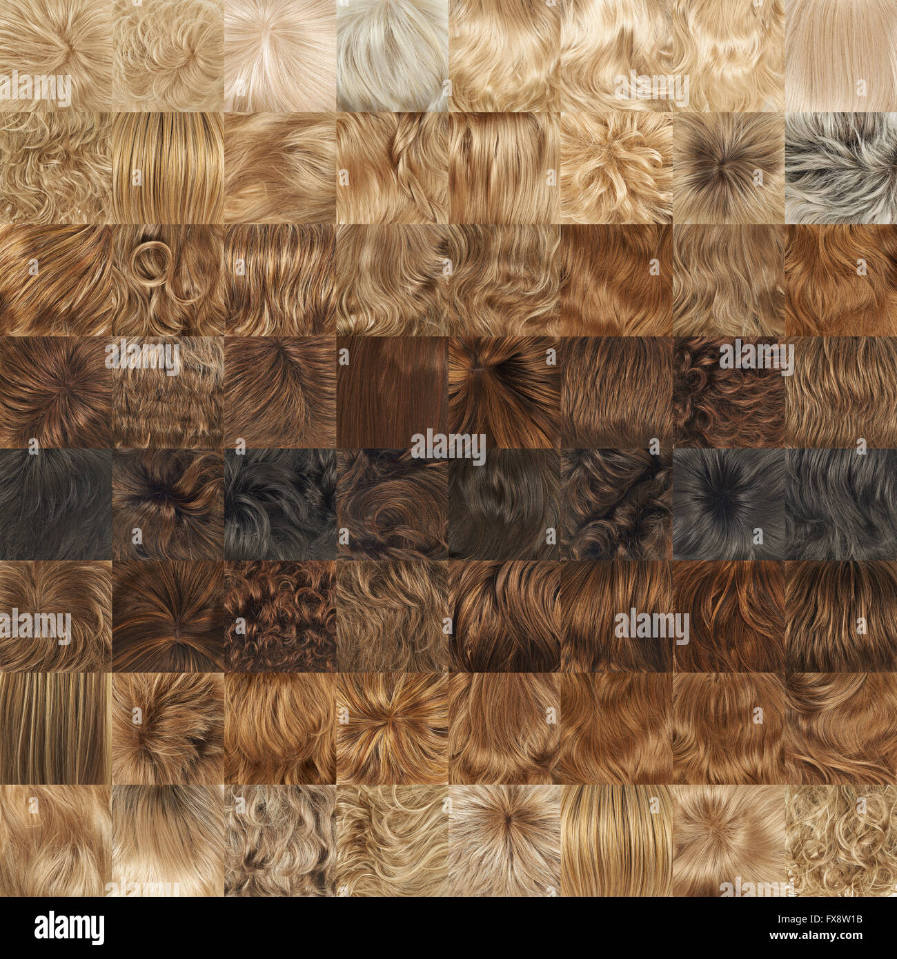 Multiple hair texture backgrounds Stock Photo - Alamy