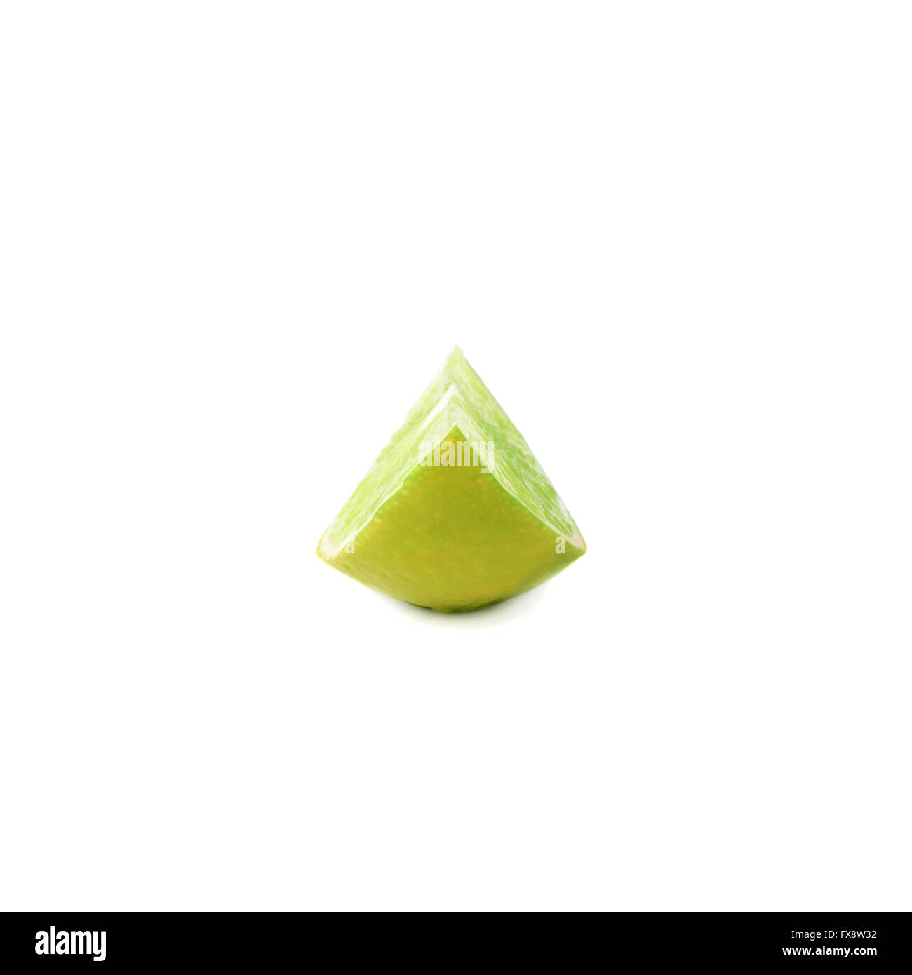 Slice section of lime isolated over the white background Stock Photo ...