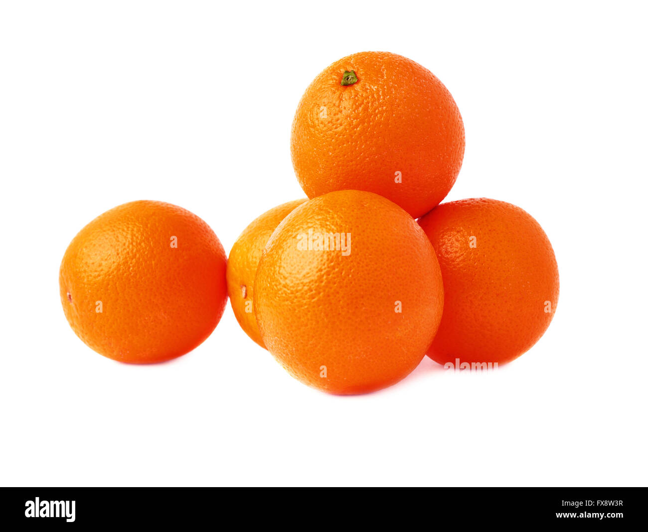 Pile of multiple ripe oranges, isolated over the white background Stock ...