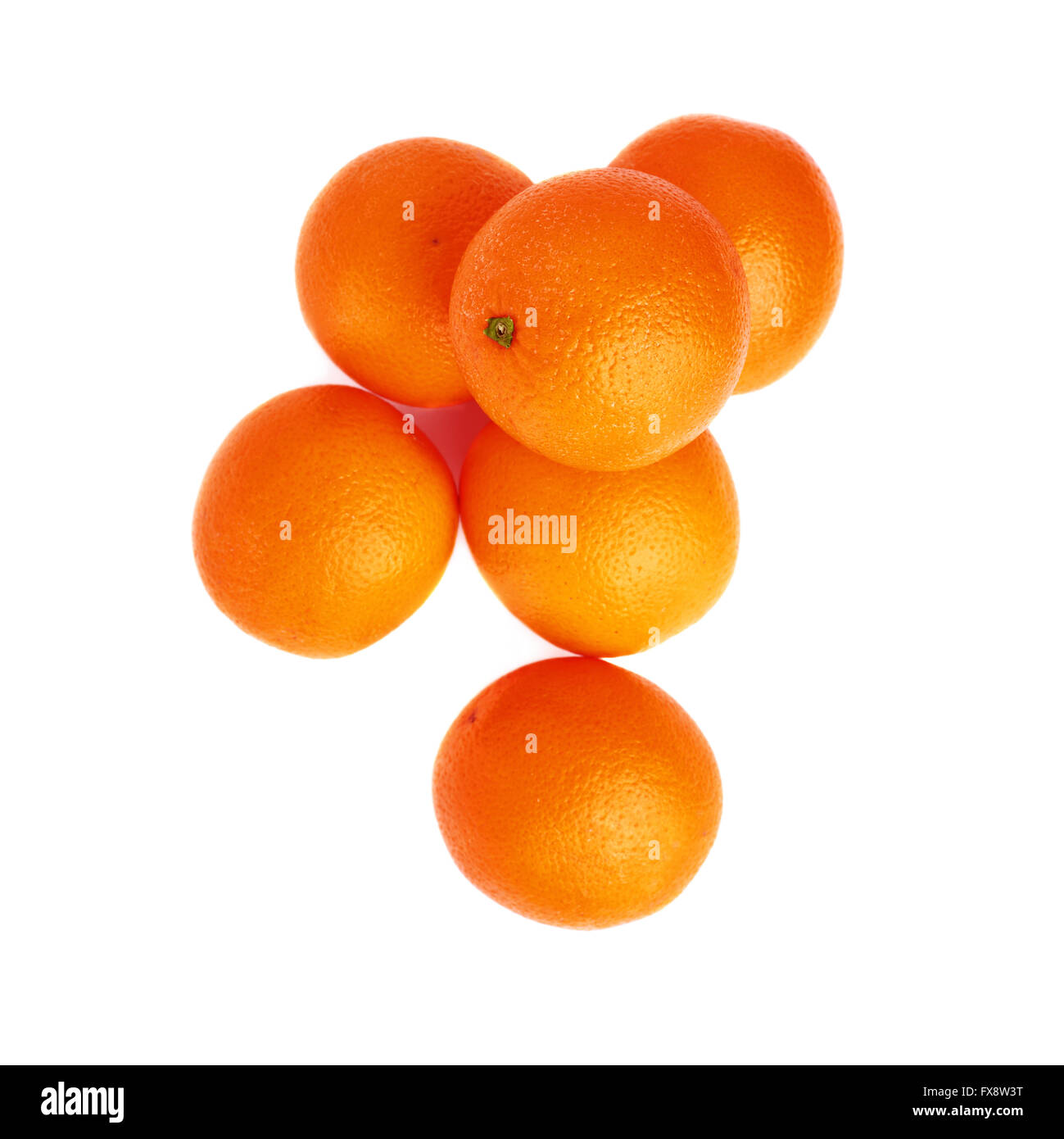 Pile of multiple ripe oranges, isolated over the white background Stock ...