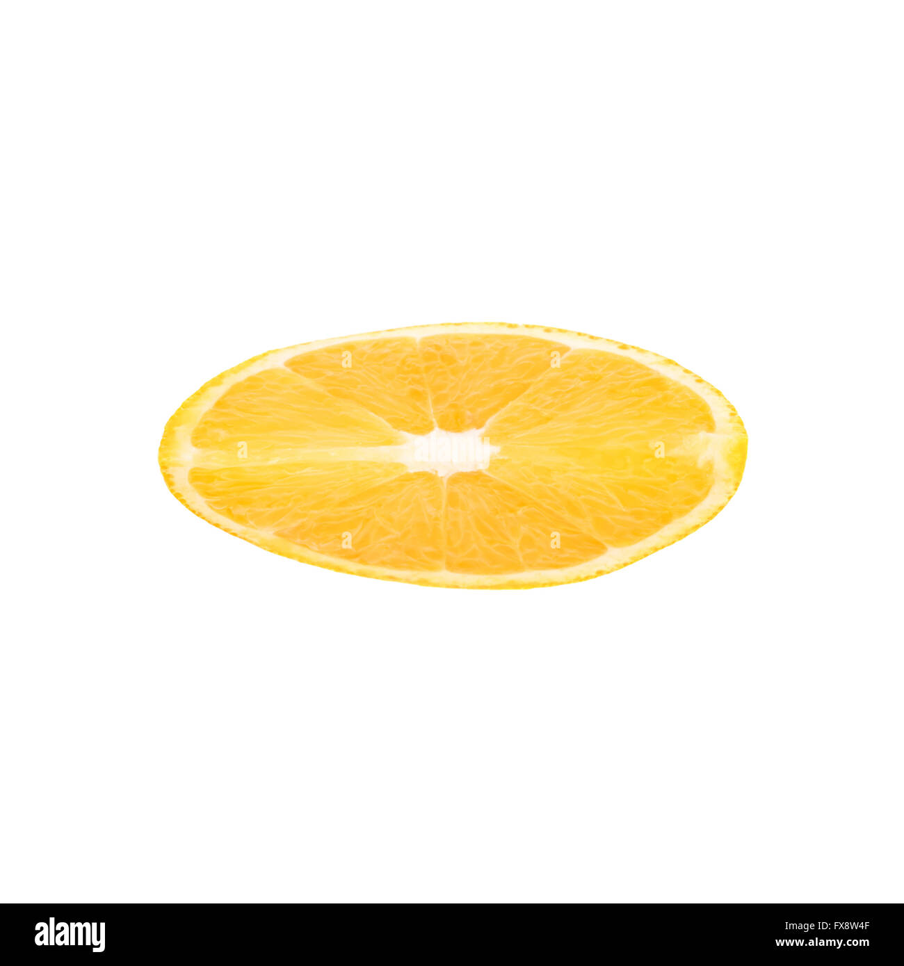 Slice section of orange isolated over the white background Stock Photo ...