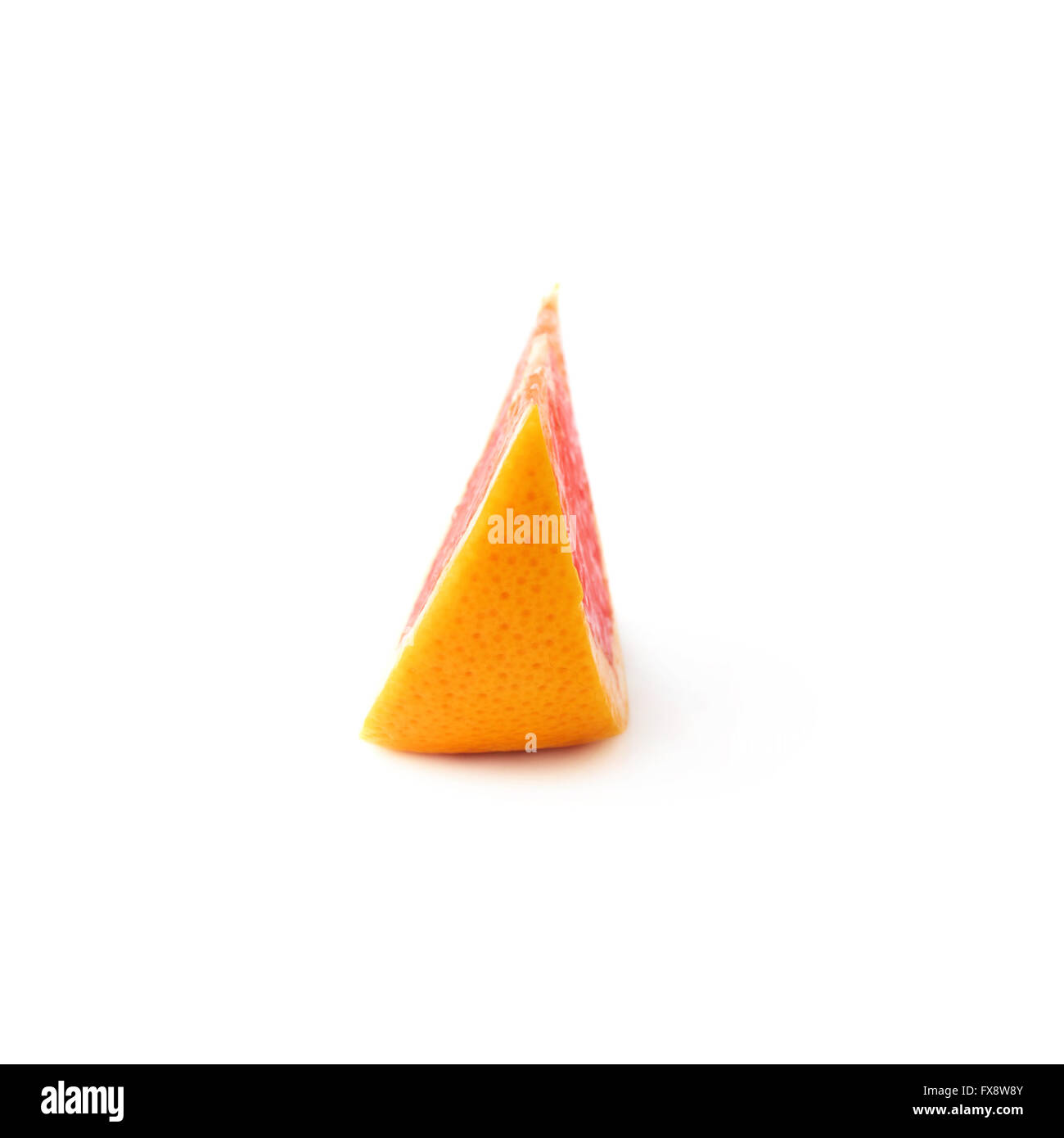 Slice section of grapefruit isolated over the white background Stock ...