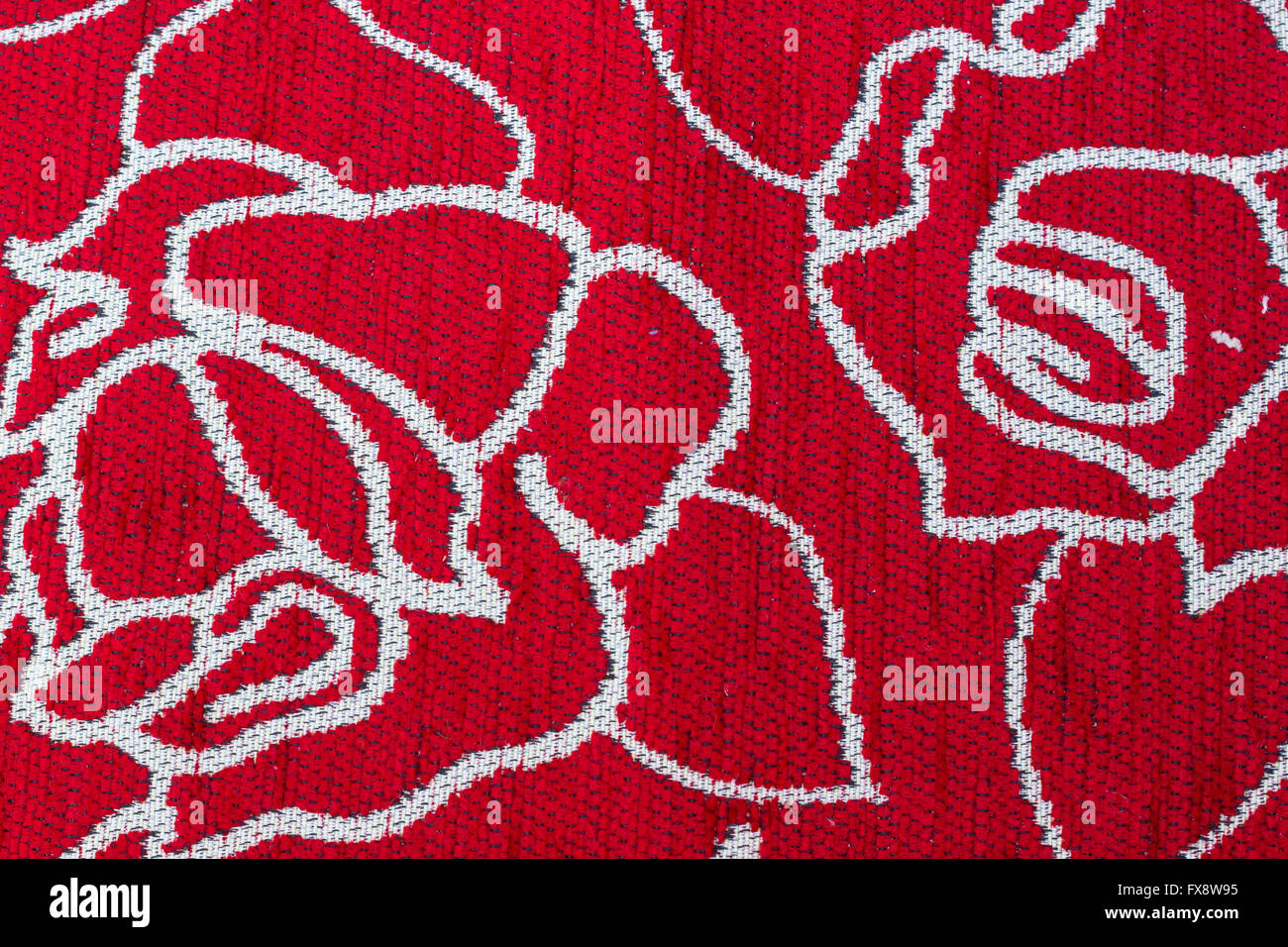 Rustic canvas fabric texture in red color Stock Photo - Alamy