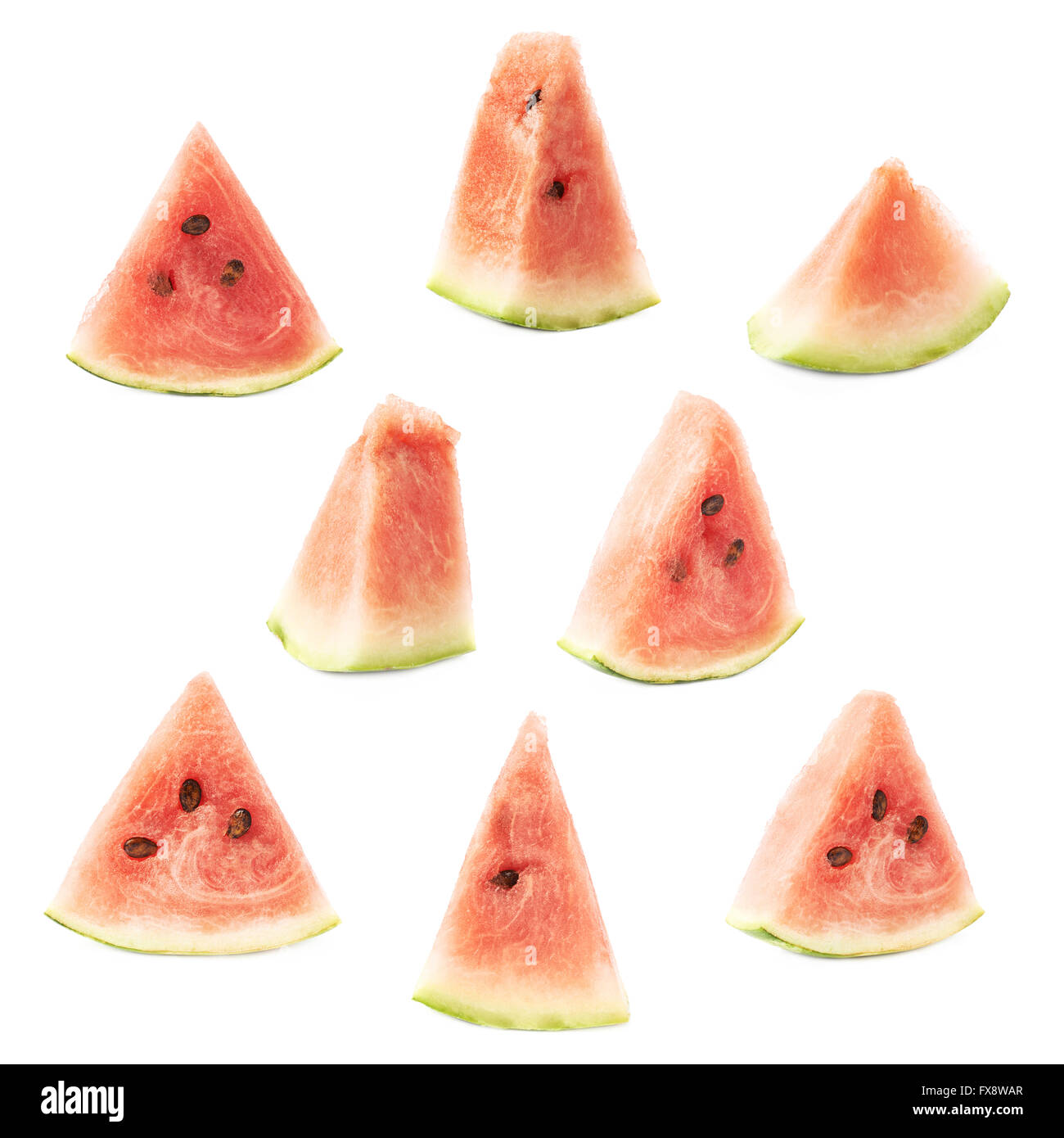 Triangle shaped watermelon slice isolated Stock Photo - Alamy