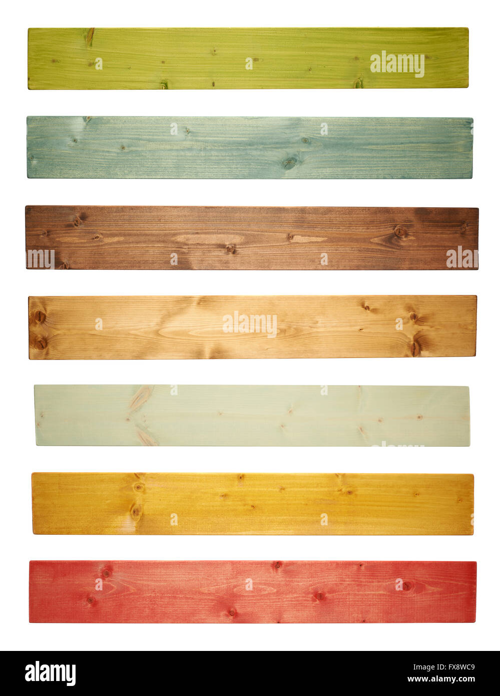 Colored pine wood board plank isolated Stock Photo - Alamy