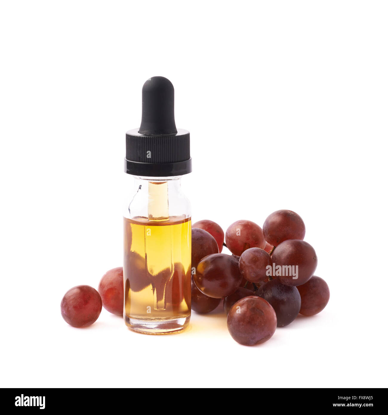 Grape seed oil essence composition isolated Stock Photo - Alamy