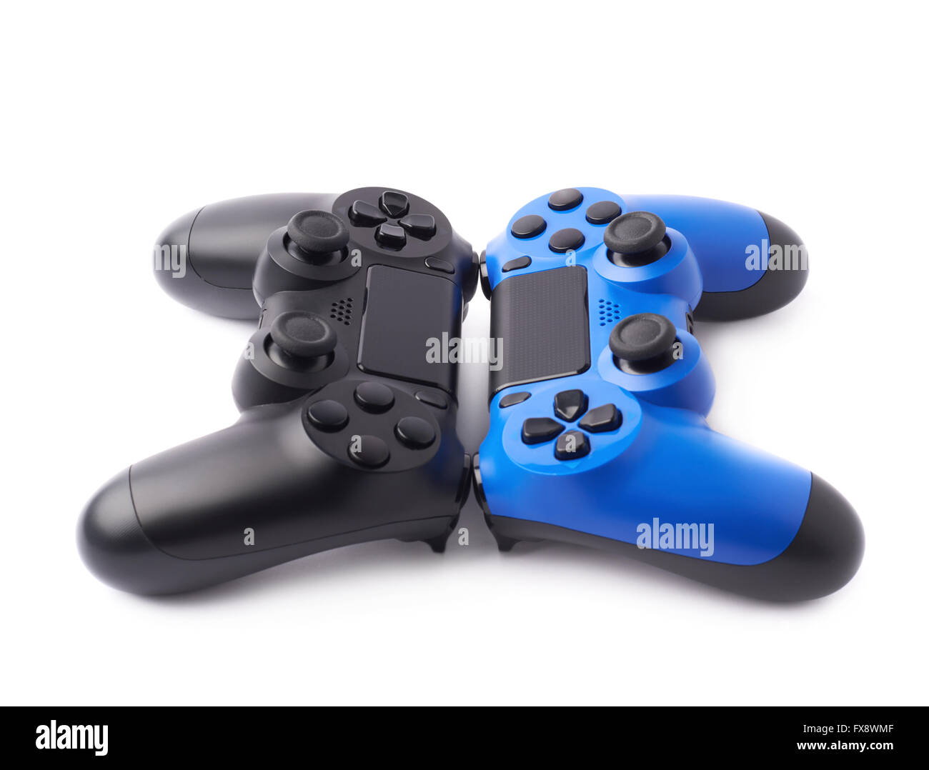 Two gaming console controllers isolated Stock Photo - Alamy