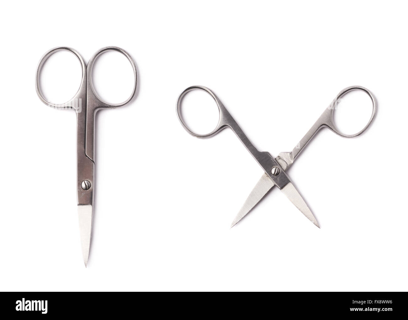 Metal nail scissors isolated Stock Photo - Alamy