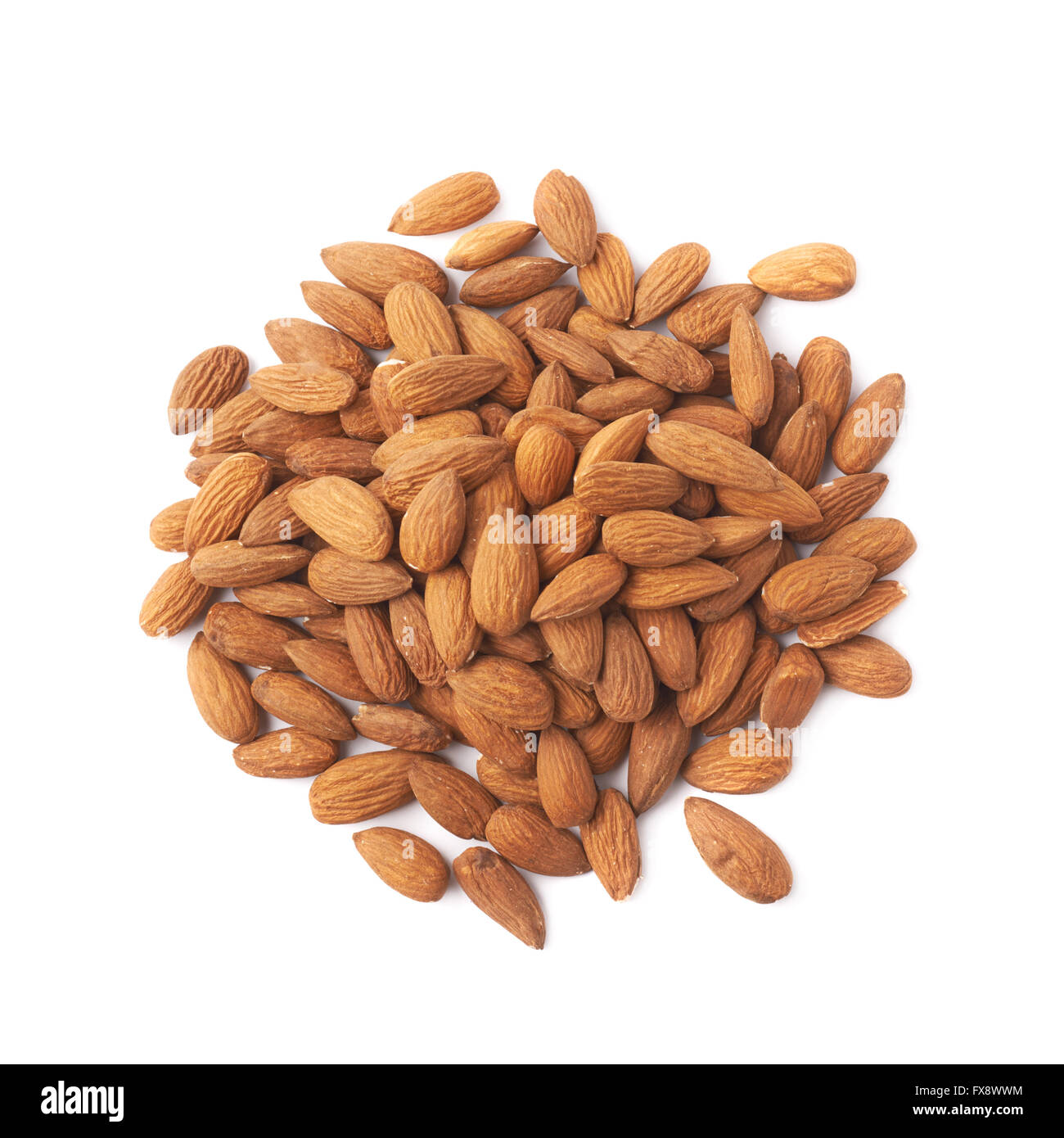 Pile of multiple almond seeds isolated Stock Photo - Alamy