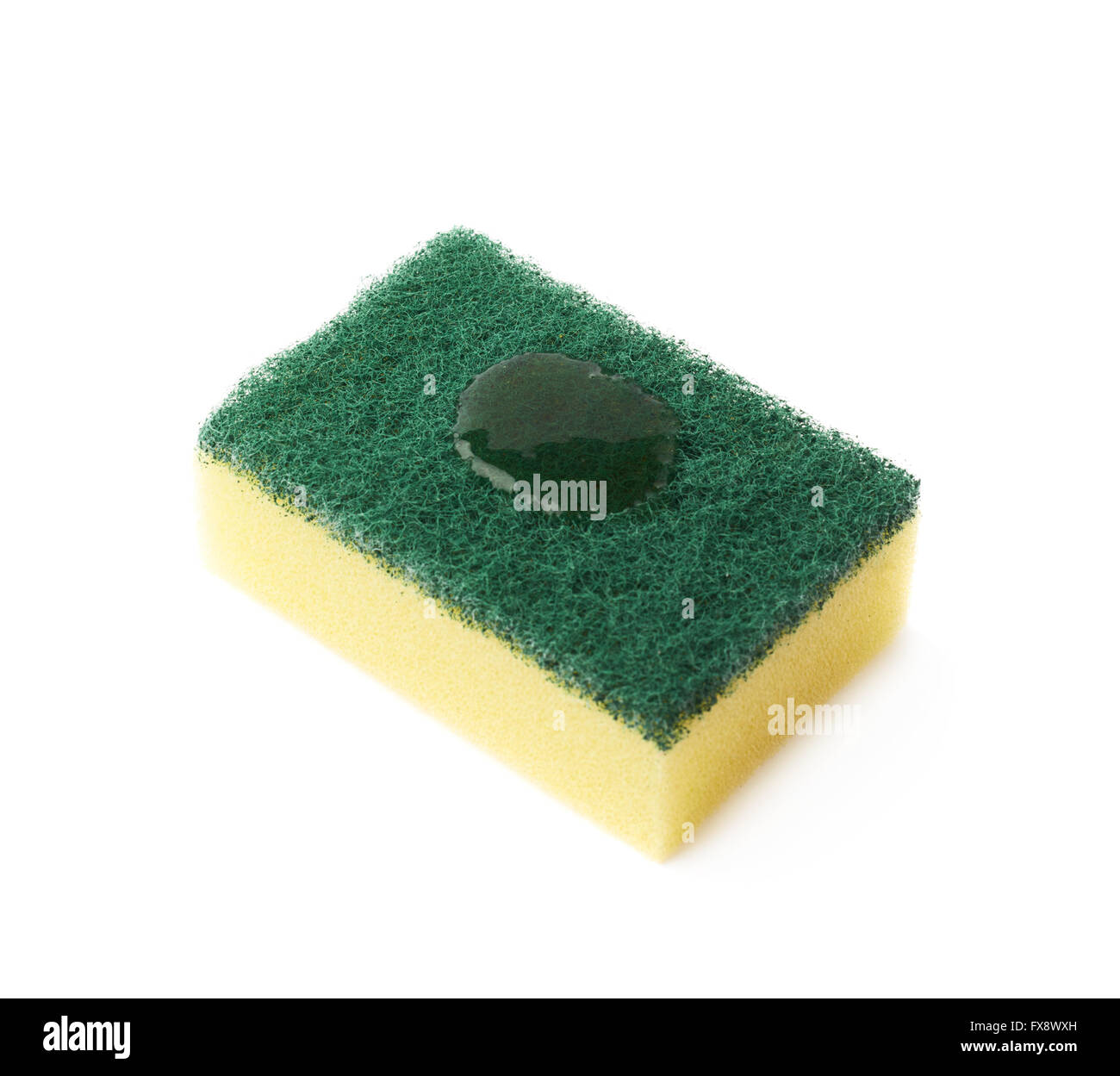 Cleaning sponge with detergent drops Stock Photo - Alamy