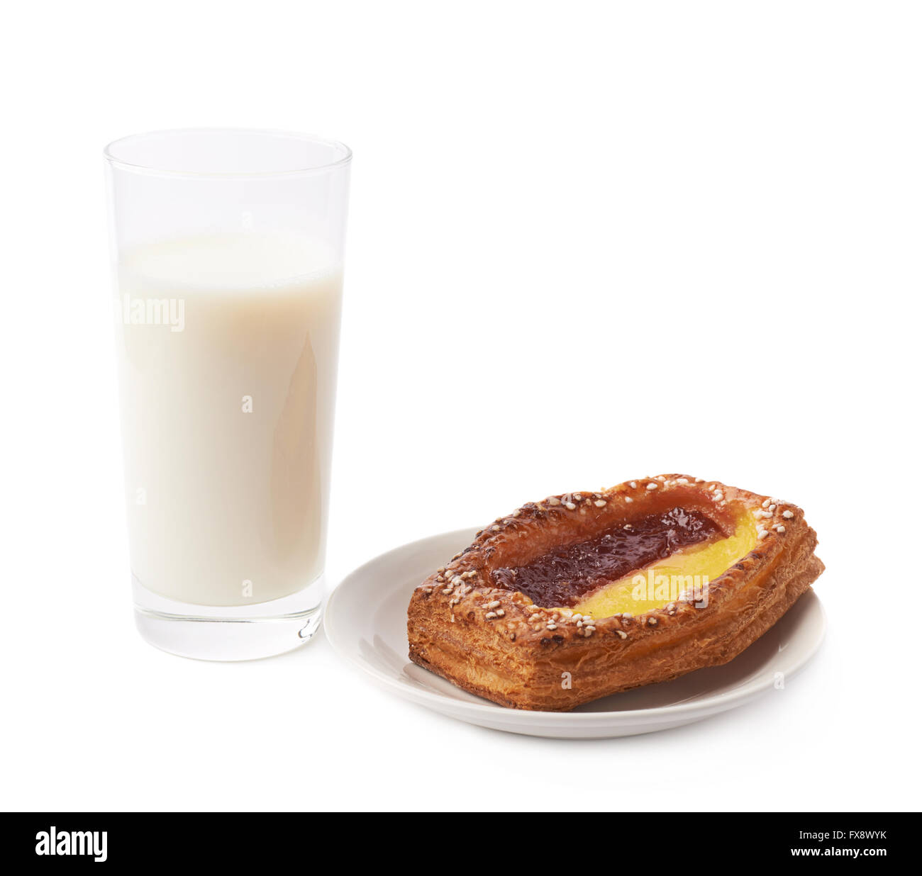 Sweet bread bun pastry isolated Stock Photo - Alamy