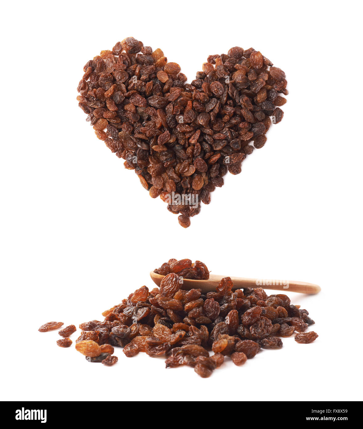Heart shape made of raisins Stock Photo - Alamy