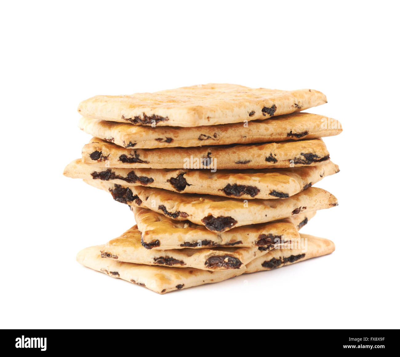 Twisted stack of cookies isolated Stock Photo - Alamy