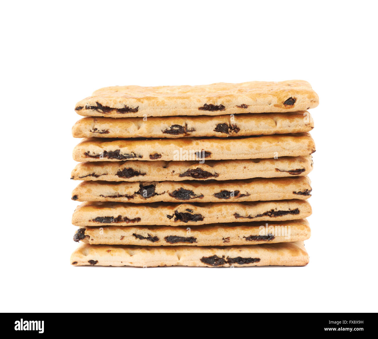 Cracker raisin cookies composition Stock Photo - Alamy